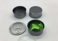 China 65mm Diameter 29.5mm Height Black Tin Plate Cans Airtight Sealed Smell Proof for Herb Flowers for sale