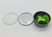 China 65mm Diameter 29.5mm Height Black Tin Plate Cans Airtight Sealed Smell Proof for Herb Flowers for sale