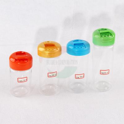 China Panton Color 380ml Pepper Plastic Jar With Shaker Pressing Cap OEM ODM for sale
