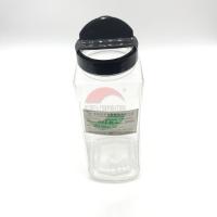 China 1000ml PET Plastic Bath Salt Jar with Black PP Cap Transparent Spice Container for sale