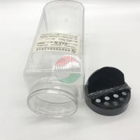 China 1000ml PET Plastic Bath Salt Jar with Black PP Cap Transparent Spice Container for sale
