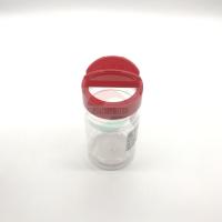 China Shaker Cap Type Clear Plastic Cylinder / Plastic Spice Containers With Red Cap FDA Certification for sale