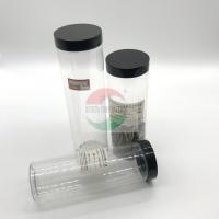 China 350ml & 450ml Clear Plastic Juice Jar with Screw Black Cap - PET+PP Material for Beverage Packaging for sale