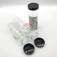 China 350ml & 450ml Clear Plastic Juice Jar with Screw Black Cap - PET+PP Material for Beverage Packaging for sale