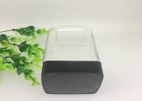 China 700ml Clear PET Plastic Square Cylinder Can for Food 600g 21oz Dry Snack Packaging for sale