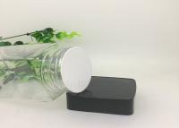 China 700ml Clear PET Plastic Square Cylinder Can for Food 600g 21oz Dry Snack Packaging for sale