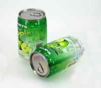 China 500ml Plastic Aluminum Beverage Cans with Shrink Labels - 57mm Diameter, Food Grade PET Material for sale