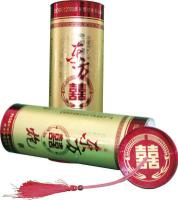China Embossing Print Paper Wine Tube Packaging Tin Lid Cardboard Cans for sale