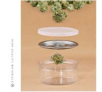 China Food Grade PET Clear Plastic Jar 100ml 120ml Small Capacity Airtight Can for Oil Spice Powder for sale