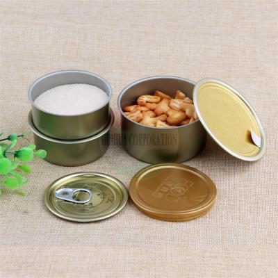China 65mm x 30mm Food Grade Metal Tin Container with 50g Capacity - Easy Open Design for Secure Packaging for sale