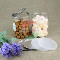 China FDA SGS Clear Plastic Cylinder  Round Shape Candy PET Can Air - Proof for sale