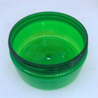 China Empty Plastic PET Jar With Green Body / Cream Jars Cosmetic Packaging for sale