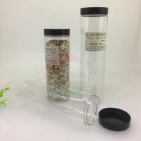 China Clear PET Plastic Cylinder Container with Screw Lid - 55mm to 100mm Diameter, 220ml to 580ml Capacity for Dry Food Packaging for sale
