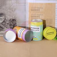 China Custom Logo Printing Easy Open End Lid Paper Tube Box 150mm for Tea Packaging with FDA-SGS Certification for sale