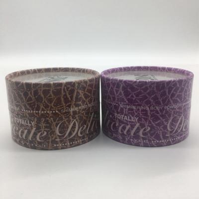 China 100*60mm Coloured Base Round Paper Cosmetic Packaging Paper Can for sale