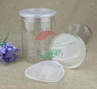China Recyclable Round Tea Sugar 500ml Clear Pet Jars for sale