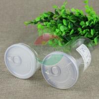 China Silk Printing Cookies Easy Open 380ml Clear Pet Jars for sale