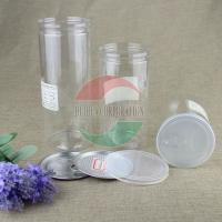 China Silk Printing Cookies Easy Open 380ml Clear Pet Jars for sale