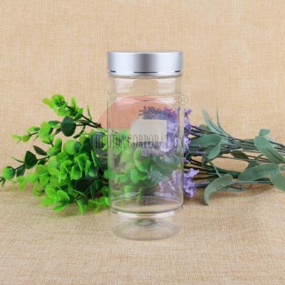China 500ml Clear Empty Pet Plastic Screw Sweet Jar For Dried Food for sale