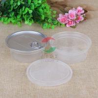 China 180ml PP Clear Canister with Aluminum Easy-Open Lid - 99mm Diameter Food Grade Dry Food Packaging Container for sale