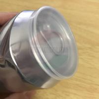 China Soft Drink Tin Cans Black White 202 53mm Clear Plastic Lids for sale