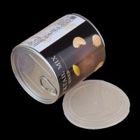 China Custom Round Kraft Paper Cans Packaging For Nuts , Cookies for sale