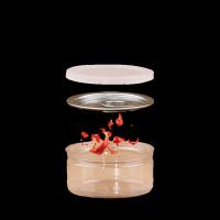 China Transparent PET Plastic Storage Jam Packaging Jar With Aluminum Lid for sale