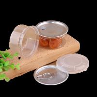China Transparent PET Plastic Storage Jam Packaging Jar With Aluminum Lid for sale