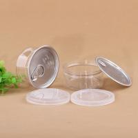 China Easy Open 100ml Clear Plastic Cylinder Weed Packaging Can for sale