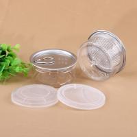 China Easy Open 100ml Clear Plastic Cylinder Weed Packaging Can for sale