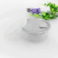 China Empty 211 100ml PET Plastic Transparent Can with Pull Ring Easy Open Lid for sale