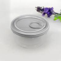 China Empty 211 100ml PET Plastic Transparent Can with Pull Ring Easy Open Lid for sale