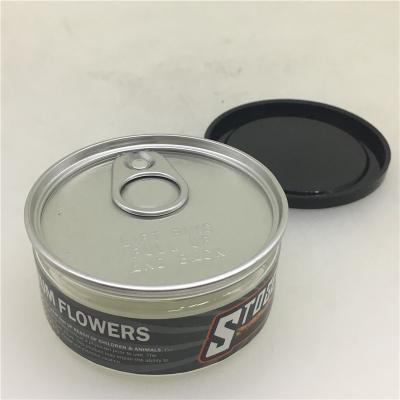 China Food Grade PET Plastic Can 100ml with Easy Open Aluminum Lid Clear Packaging for Nuts Candy for sale