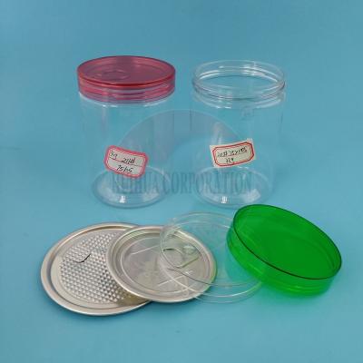 China Food Grade PET Plastic Jar 500ml Screw Cap Leak Proof Storage Container for sale