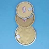 China Gold Color Easy Open Peel Off Lid for High Temperature Sterilization Food Cans 99mm Diameter for sale