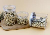 China 500ml Clear PET Plastic Candy Jars With Aluminum Lids And Screw Caps for sale