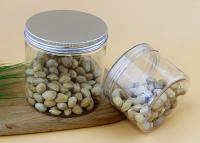 China 500ml Clear PET Plastic Candy Jars With Aluminum Lids And Screw Caps for sale