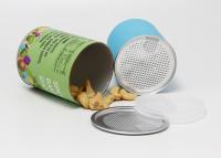 China 73mm Diameter Round Kraft Paper Composite Cans for Food Packaging Nuts with Aluminum Foil Lining for sale