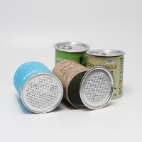 China Airtight Paper Tube Cans Packaging With Easy Open Lid Tamper Proof for sale