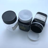 China Square Shape Clear Color Pet Jars Black Color 400ml Storage Honey Plastic Jar for sale