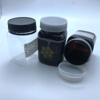 China Square Shape Clear Color Pet Jars Black Color 400ml Storage Honey Plastic Jar for sale