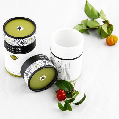 China Cylindrical Exquisite Designed Kraft Cardboard Paper Cans Packaging for Tea , Food for sale