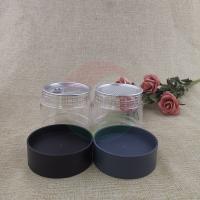 China Clear PET Plastic Jars with Black Lid 100ml 360ml Food Grade Storage Cans for Dry Food Packaging for sale