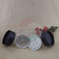 China Clear PET Plastic Jars with Black Lid 100ml 360ml Food Grade Storage Cans for Dry Food Packaging for sale