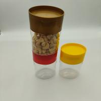China Square PET Food Jars 950ml 1550ml Clear Plastic Pop Can Bottle Easy Open End for Dried Fruit Spice Cookies Packaging for sale