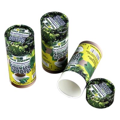 China Biodegradable Kraft Paper Can Packaging 73mm to 225mm for Tea Food and Powder for sale