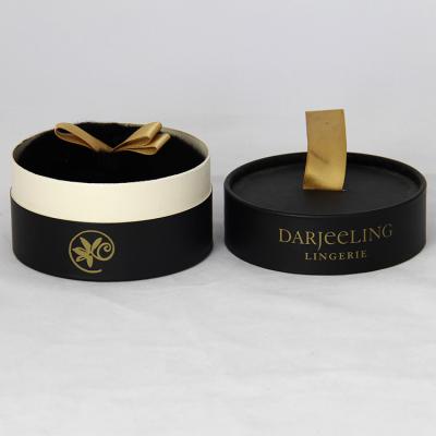 China Elegant Mini Black Kraft Paper Tube Cans Packaging for Cosmetic for sale