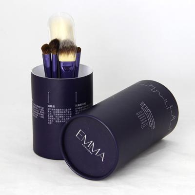 China Custom Purple Cylinder Paper Can Packaging for Cosmetics 5000pcs MOQ for sale