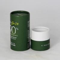 China Food Grade SGS FDA Certified Green Cylindrical Paper Can Packaging 73mm for sale