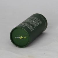 China Food Grade SGS FDA Certified Green Cylindrical Paper Can Packaging 73mm for sale